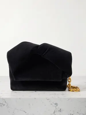 JW Anderson Twister Small Velvet Tote