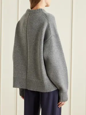 THE ROW Ophelia Oversized Wool And Cashmere-blend Sweater - Gray