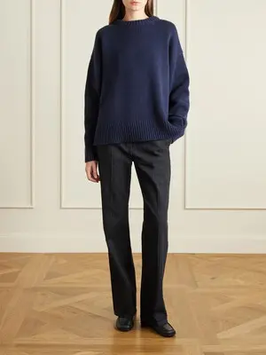 THE ROW Ophelia Oversized Wool And Cashmere-blend Sweater - Blue