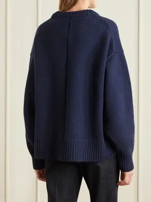 THE ROW Ophelia Oversized Wool And Cashmere-blend Sweater - Blue