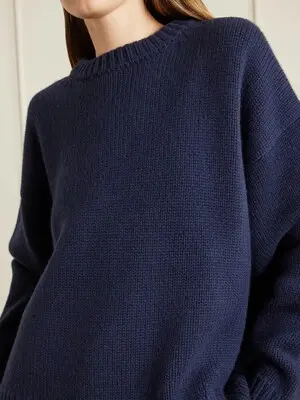 THE ROW Ophelia Oversized Wool And Cashmere-blend Sweater - Blue
