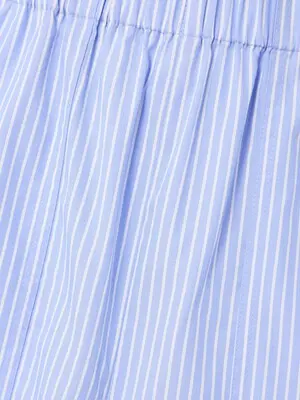 Simkhai Arden Pinstriped Cotton-poplin Wide-leg Pants