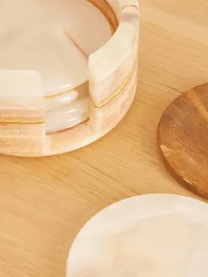 JIA JIA HOME Set Of Three Onyx Coasters
