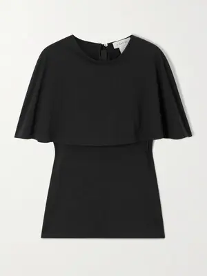 LANVIN Cape-effect Cotton And Silk-blend T-shirt