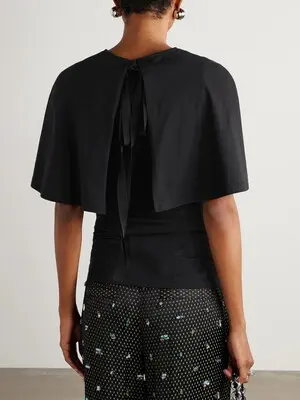 LANVIN Cape-effect Cotton And Silk-blend T-shirt