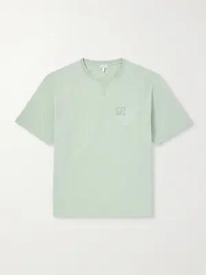 Loewe Logo-embroidered Cotton-jersey T-shirt