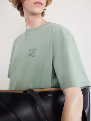 Loewe Logo-embroidered Cotton-jersey T-shirt