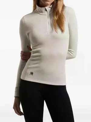 REWOOLUTION Waffle Knit Zip Sweatshirt - Neutrals