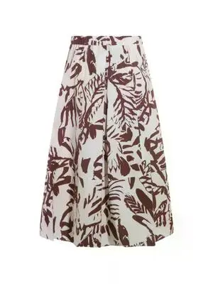 Antonelli Firenze Floral Print A-line Midi Skirt