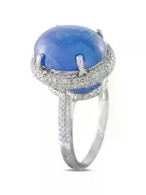 LB EXCLUSIVE Diamond And Sapphire Cabochon Ring