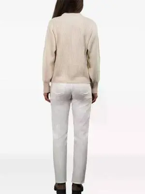 MOORER Puff-sleeve Crew-neck Sweater