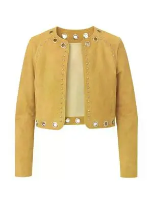 ZUT Studded Suede Jacket - Yellow