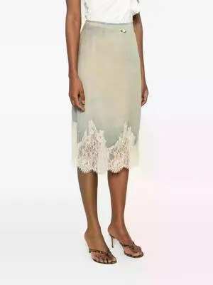 DIESEL® Lace-trim Midi Skirt