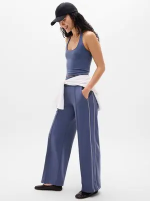 Athleta High Rise Track Stripe Wide Leg Pant - Celestial