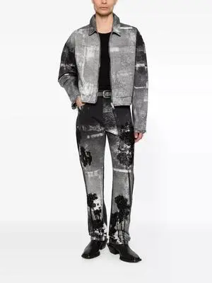 PURPLE BRAND Patterned Zip-up Jacket