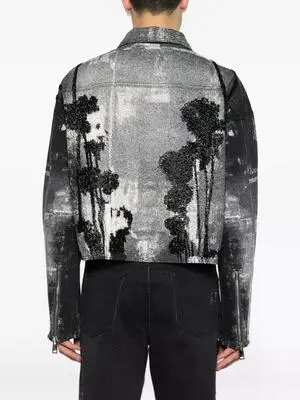 PURPLE BRAND Patterned Zip-up Jacket