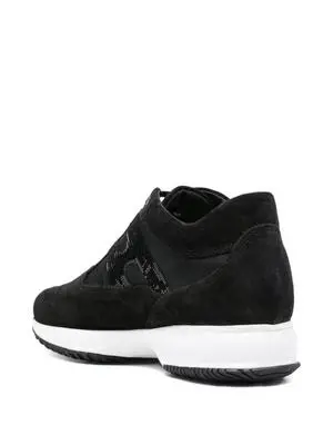 Hogan Interactive Logo-detail Sneakers - Black