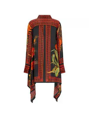 Blumarine Printed Twill Mini Dress - Black
