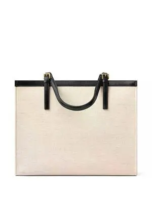 Versace Rivière Large Canvas Tote - Neutrals