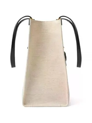Versace Rivière Large Canvas Tote - Neutrals
