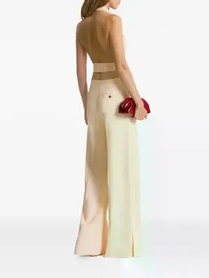 Alberta Ferretti Belted Halterneck Top - Neutrals