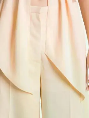 Alberta Ferretti Belted Halterneck Top - Neutrals