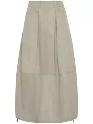 Brunello Cucinelli Drawstring Midi Skirt