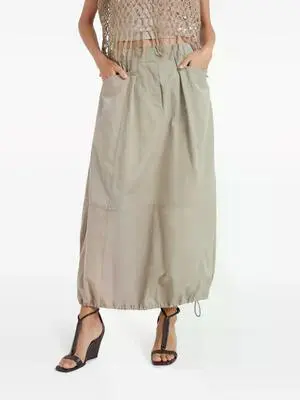 Brunello Cucinelli Drawstring Midi Skirt