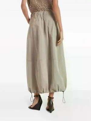 Brunello Cucinelli Drawstring Midi Skirt