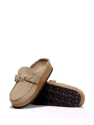 BIRKENSTOCK Buckley Braided Moccasin Toe Buckle Detail Sandals - Neutrals