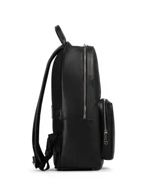 DOUCAL'S Leather Backpack - Black
