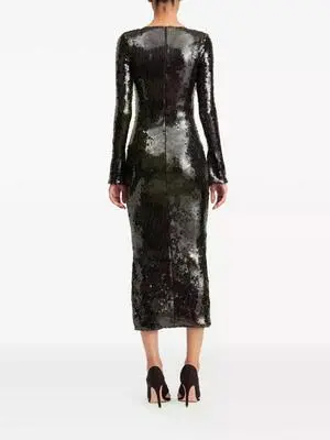16Arlington Solaria Sequin Midi Dress - Brown