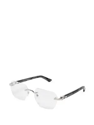 Cartier Rectangle-frame Glasses - Grey