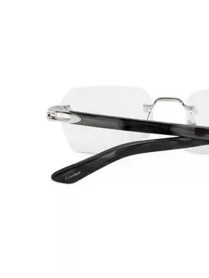 Cartier Rectangle-frame Glasses - Grey