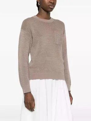 Peserico Open Knit Crew Neck Sweater