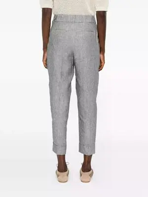Peserico Pleated Trousers With Cuffed Hem