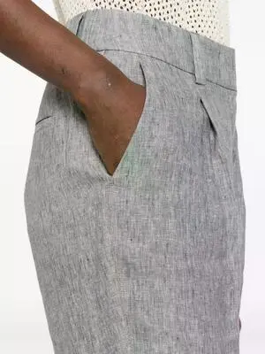 Peserico Pleated Trousers With Cuffed Hem