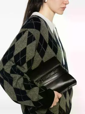Moschino Leather Buckle Shoulder Bag
