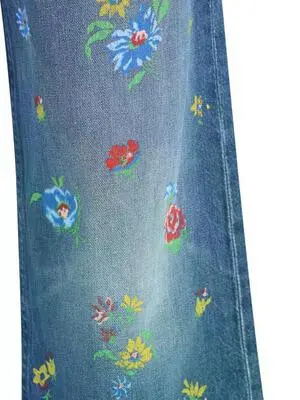 MOTHER The Rerun Zip Sneak Jeans - Blue