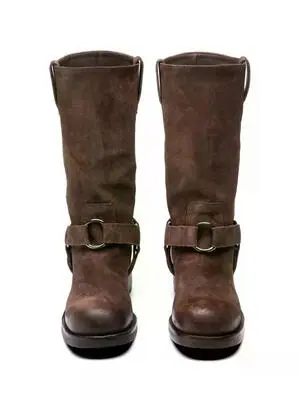 Officine Creative Suede Biker Boots