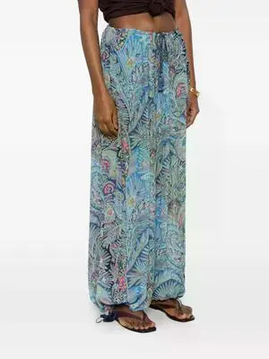 Etro Paisley Tassel Trousers - Blue