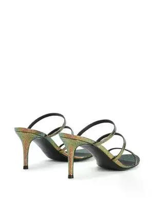 GIUSEPPE ZANOTTI Alimha 70mm Leather Sandals - Green