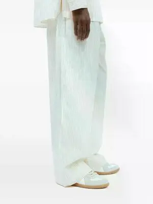 TEKLA Striped Tie-waist Trousers
