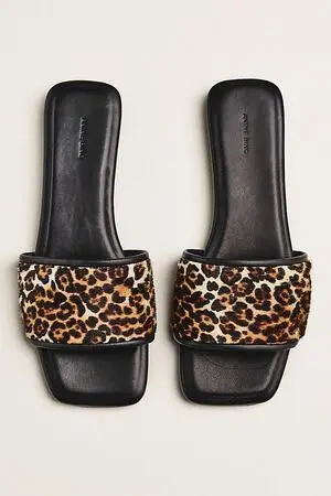 ANINE BING Ria Slide Sandals - Leopard