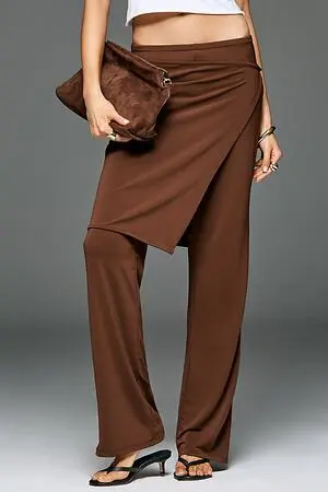 Anthropologie Wrap Skirt Pants - Brown