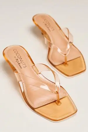 Matisse Margo Flip-flop Kitten Heel Sandals - Natural