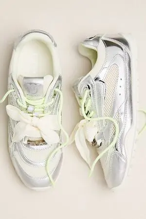 Anthropologie Laced Sneakers - Silver
