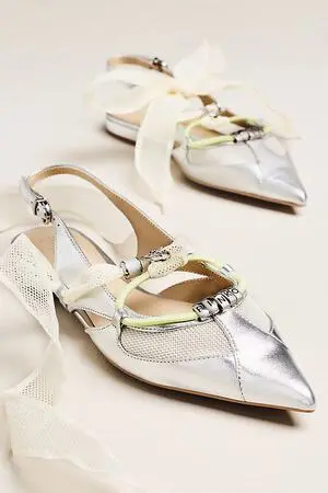 Anthropologie Pointed Toe Slingback Flats