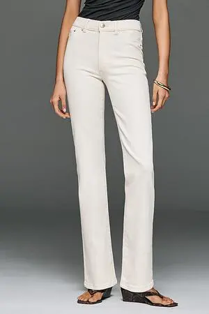DL1961 Halle Straight High-rise Instasculpt Jeans - Ecru