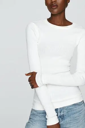 Citizens Of Humanity Ribbed Long-sleeve Crewneck Pullover - Pashmina